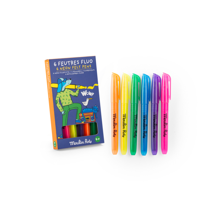 6 feutres fluo - Moulin Roty