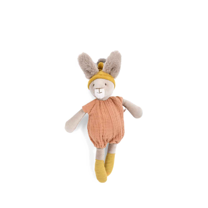 Petite peluche Lapin argile Tout autour du monde Moulin Roty